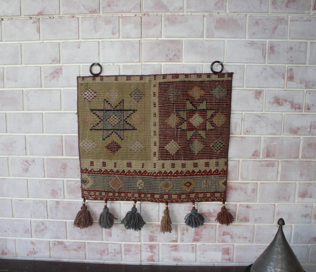 Ethnic Tapestry, Bohemian Wall Hanging , Boho Wall Rug / WH-406 / 25x26 ...