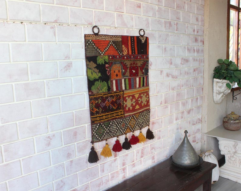 Patchwork Tapestry, Ethnic Wall Hanging, Bohemian Wall Rug / WH- 407 ...