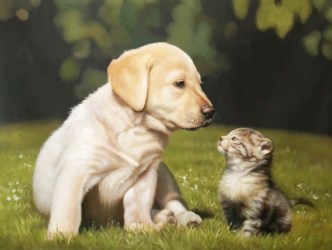 Watercolor Portrait of Two Pets Photo Pets Custom Cat - Etsy