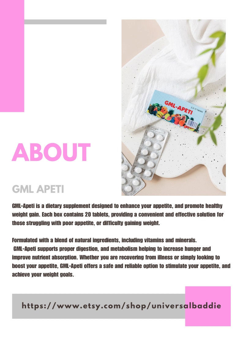 2 PACKS OF GML Apeti, Weight Gain Supplement, Super Apeti, Bbl ...