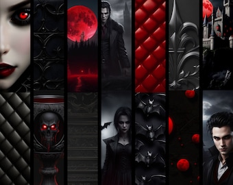 Vampire Vampy Digital Paper Luxury Halloween Digital Paper Halloween ...
