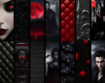 Vampire Vampy Digital Paper Luxury Halloween Digital Paper Halloween ...