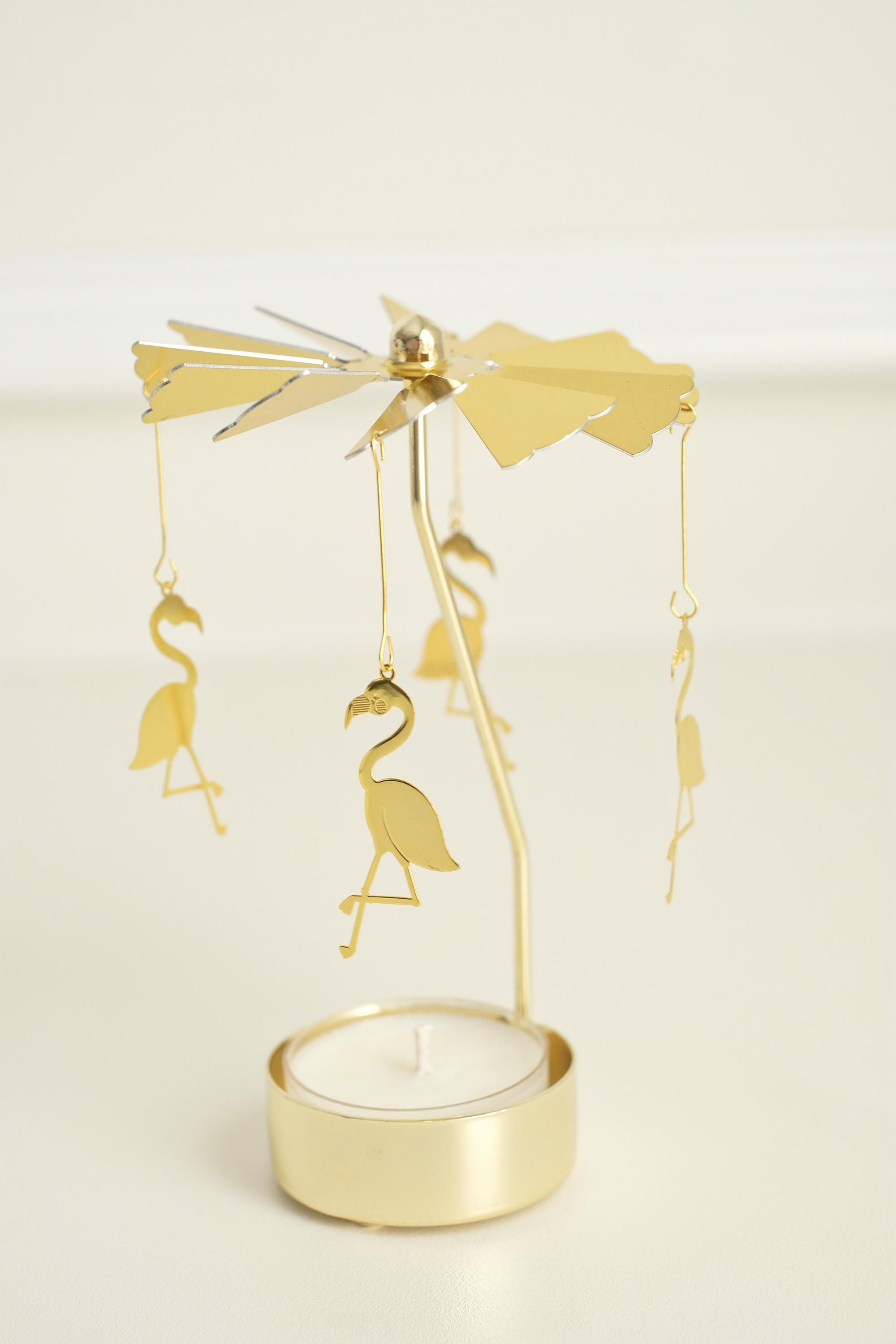 Candle Carousel Spinner With 3 Tea Lights | Rotary Holder Set ...