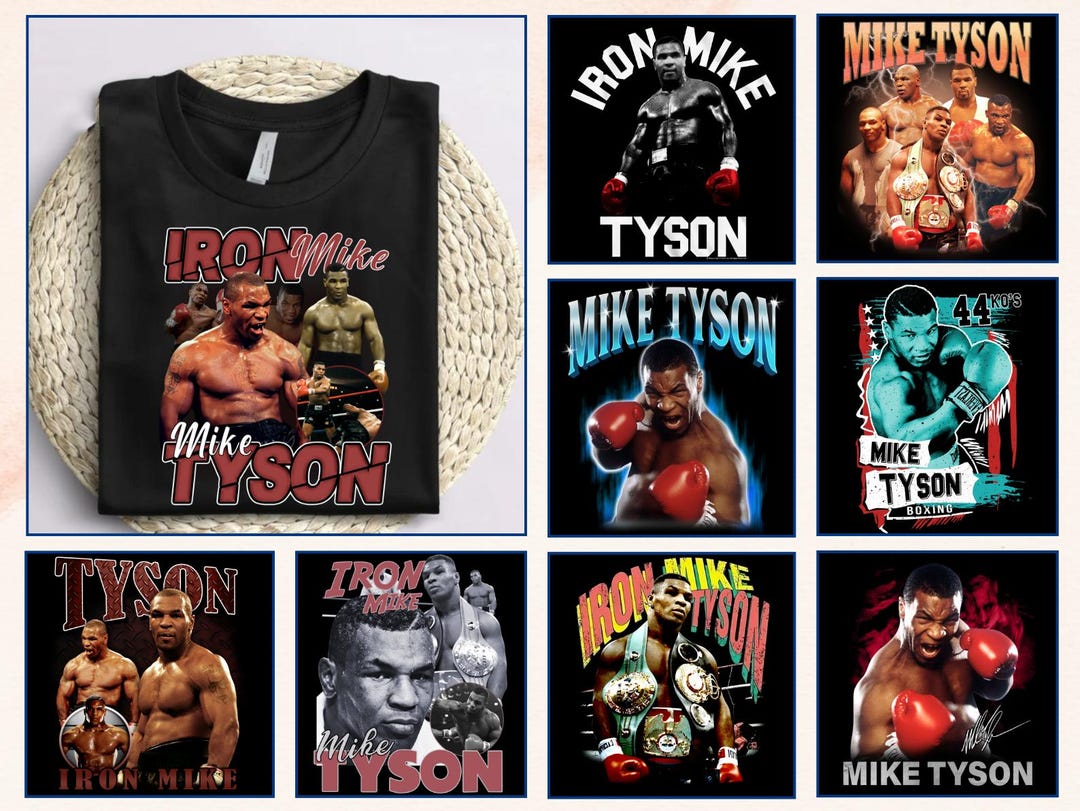 Bundle Png File Mike Tyson T-shirt Design, Instant Download 90s Style ...