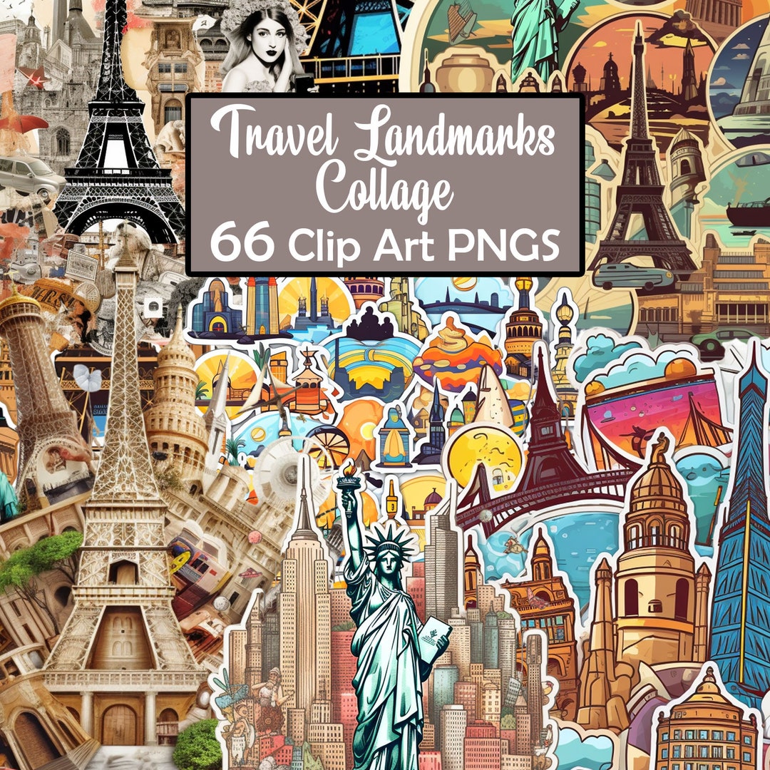 Popular Landmarks Clipart Famous Monuments Clipart Landmarks ...