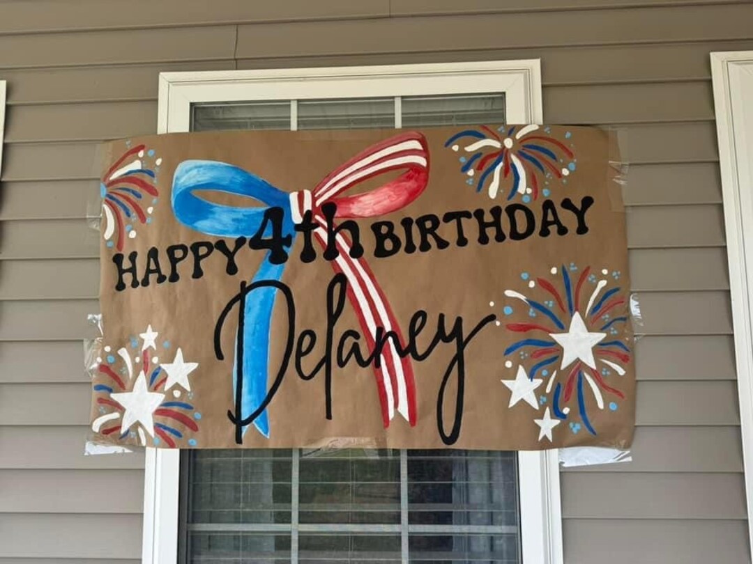 Customized Hand-painted Birthday Banner - Etsy