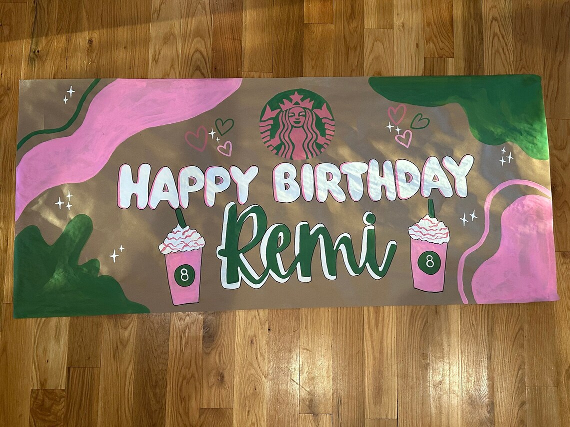 Customized Hand-painted Birthday Banner - Etsy