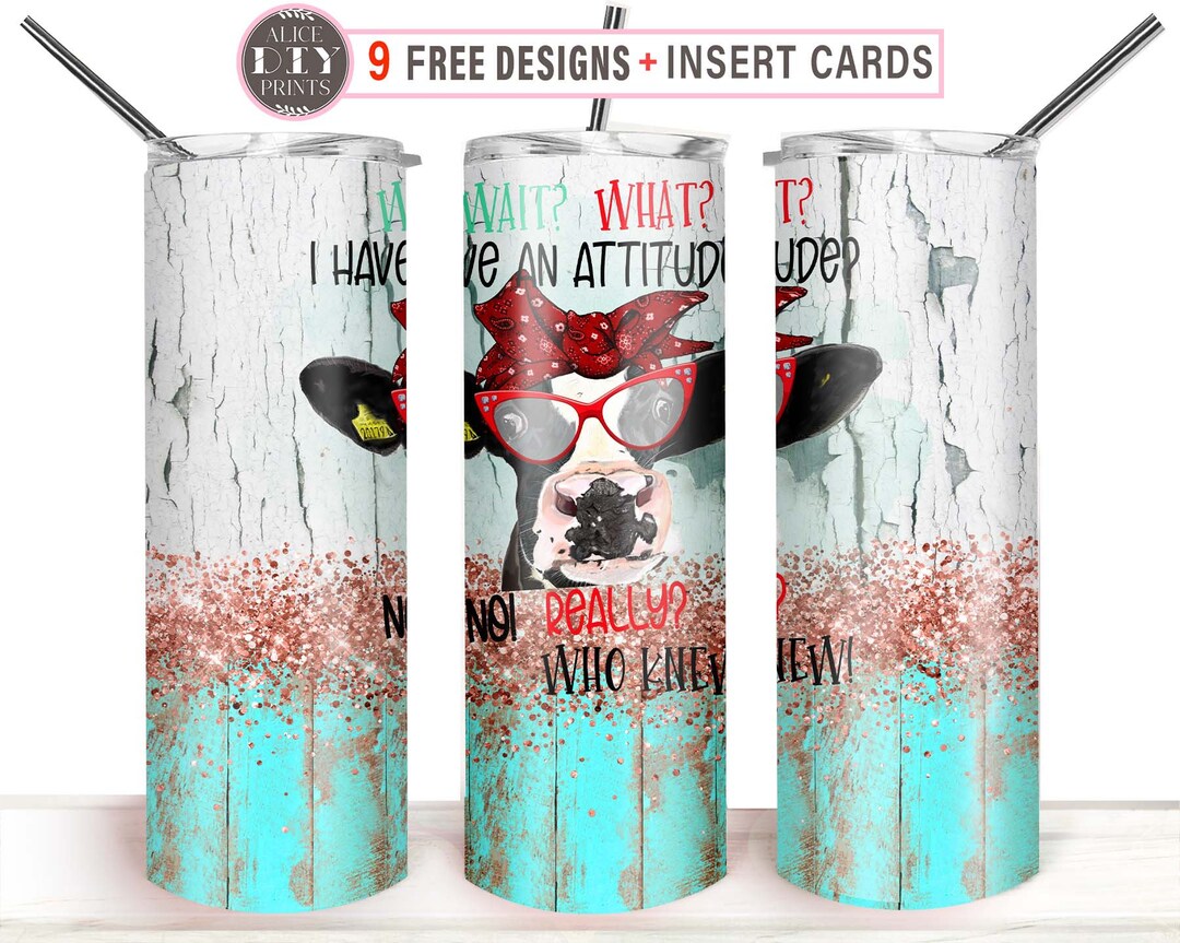 Funny Cow Questions Crack Wood Rose Gold Glitter 20oz Skinny Tumbler ...