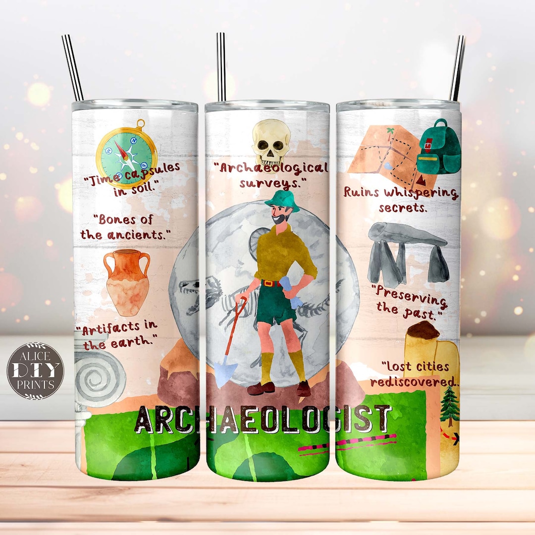 Archaeologist Boy Adventure Life 20oz Archaeology Skinny Tumbler Wrap ...
