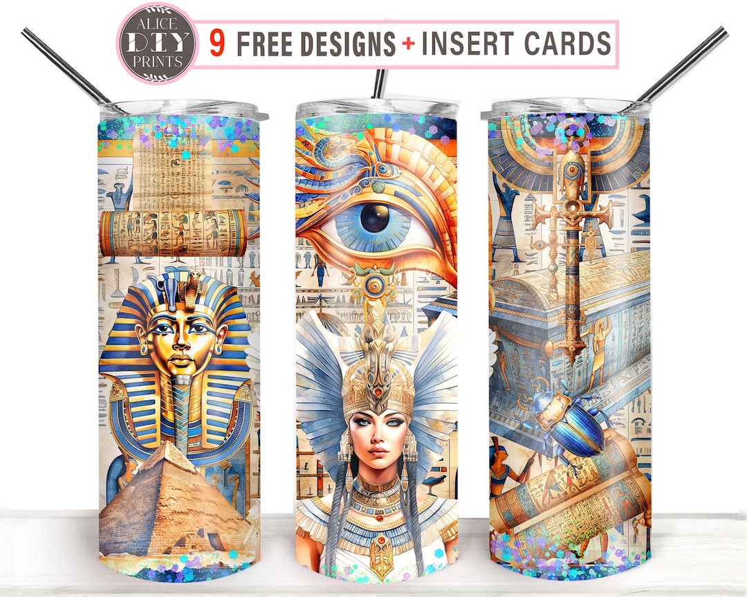 Fantasy Ancient Egypt 20oz World History Skinny Tumbler Wrap PNG ...