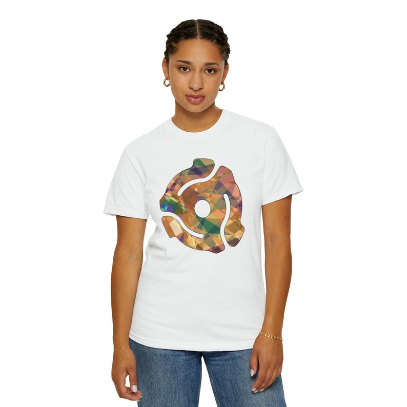 45 RPM Record Adapter Beige - Crystal Unisex Garment-dyed T-shirt - Etsy
