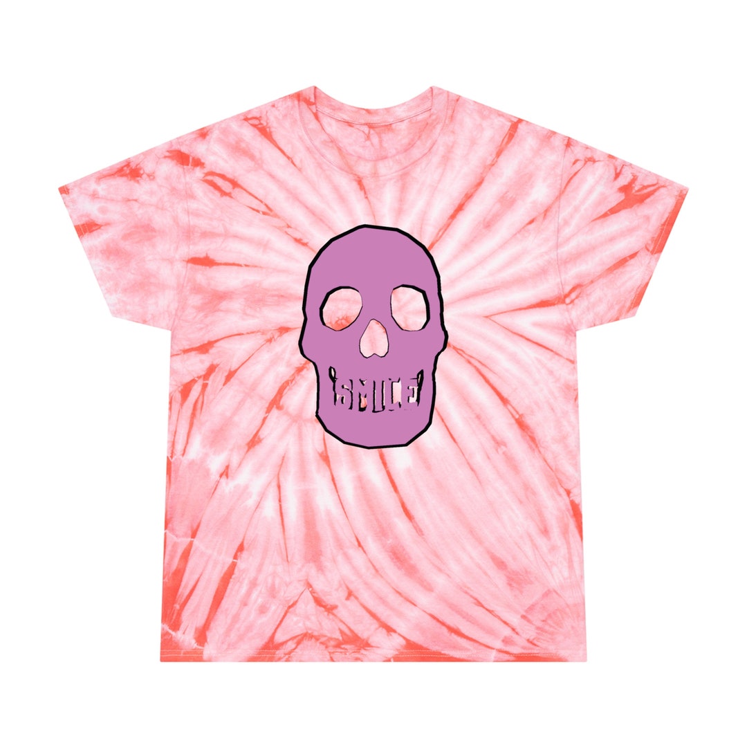 Pink Smile Skull Tie-dye Tee, Cyclone - Etsy