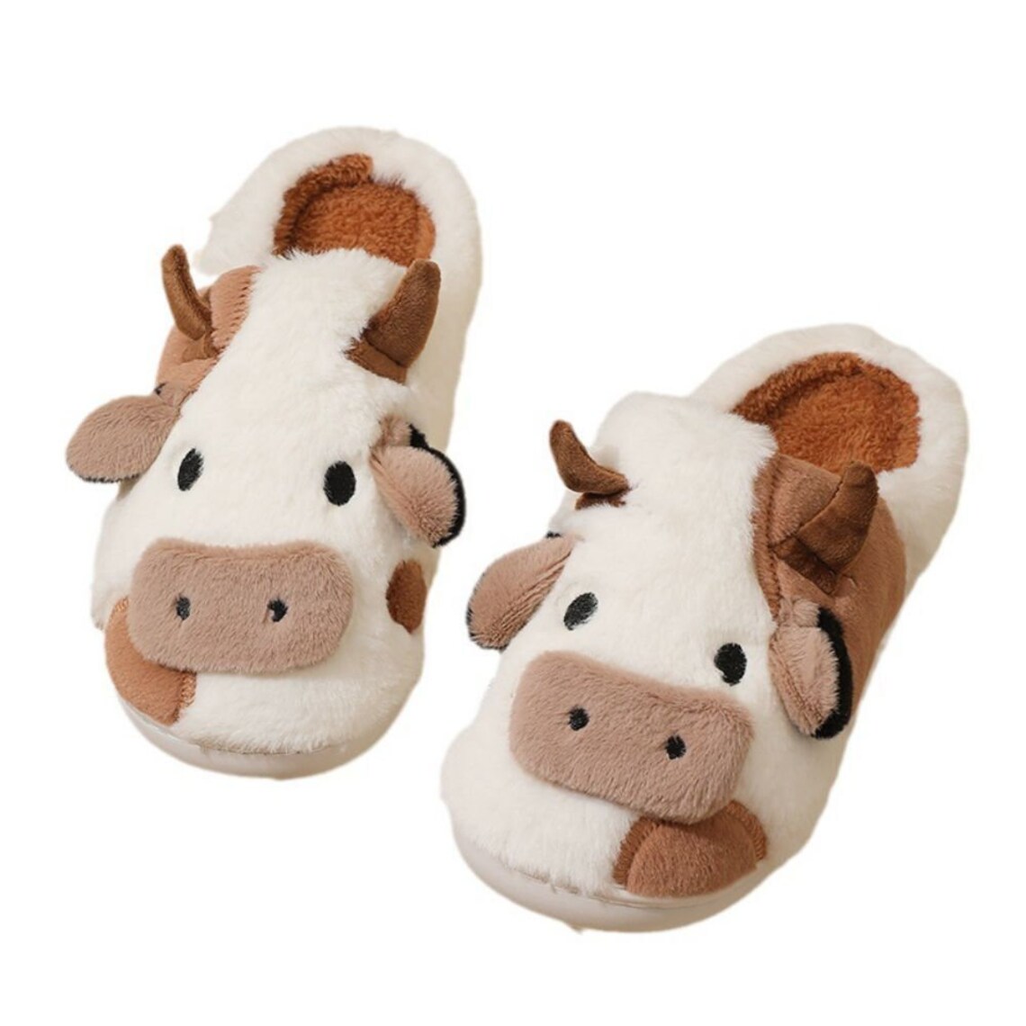 Cow Cotton Slippers Cartoon Animal Slippers Warm Cozy House Slippers - Etsy