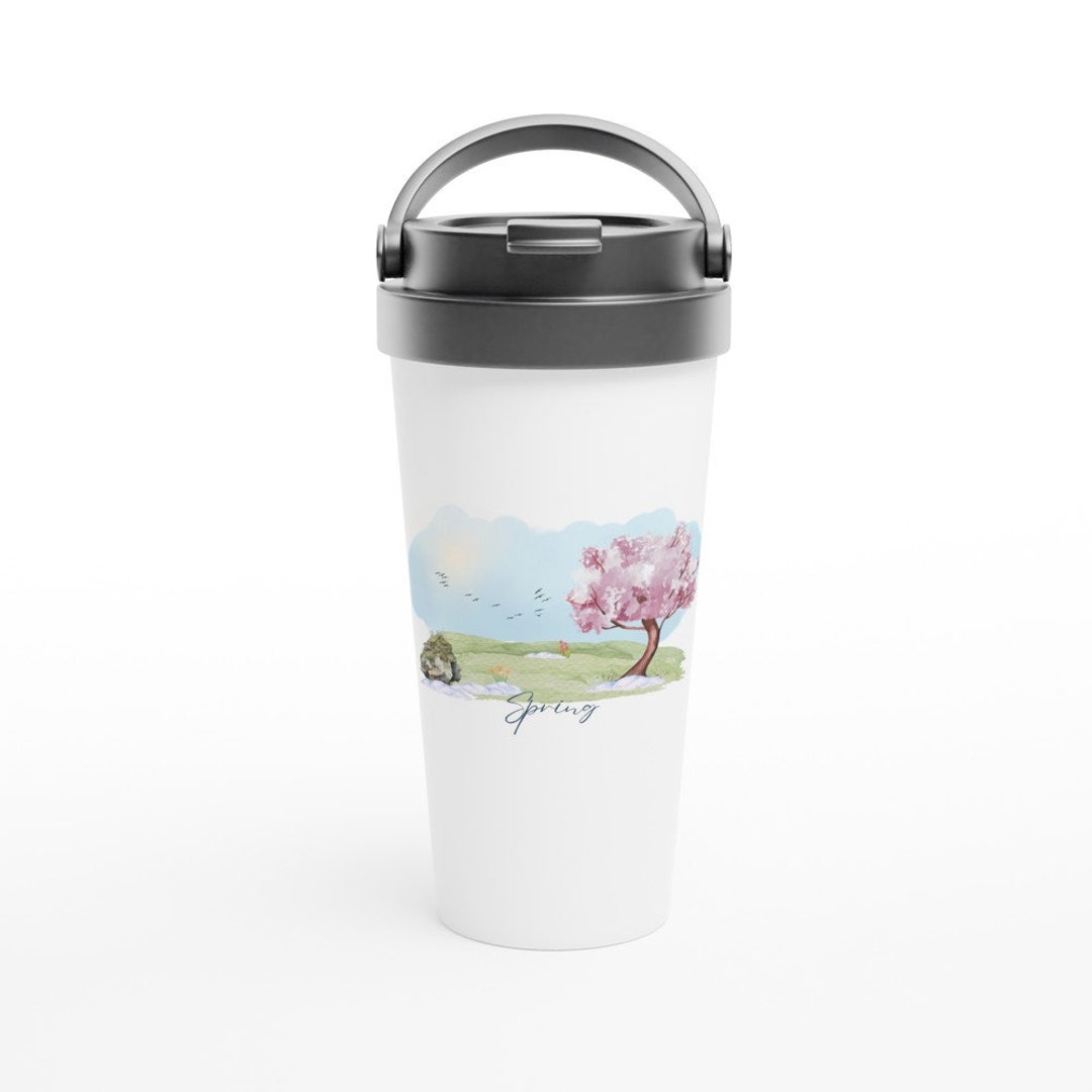 Thermo Mug Spring 440ml - White 15oz Stainless Steel Travel Mug - Etsy