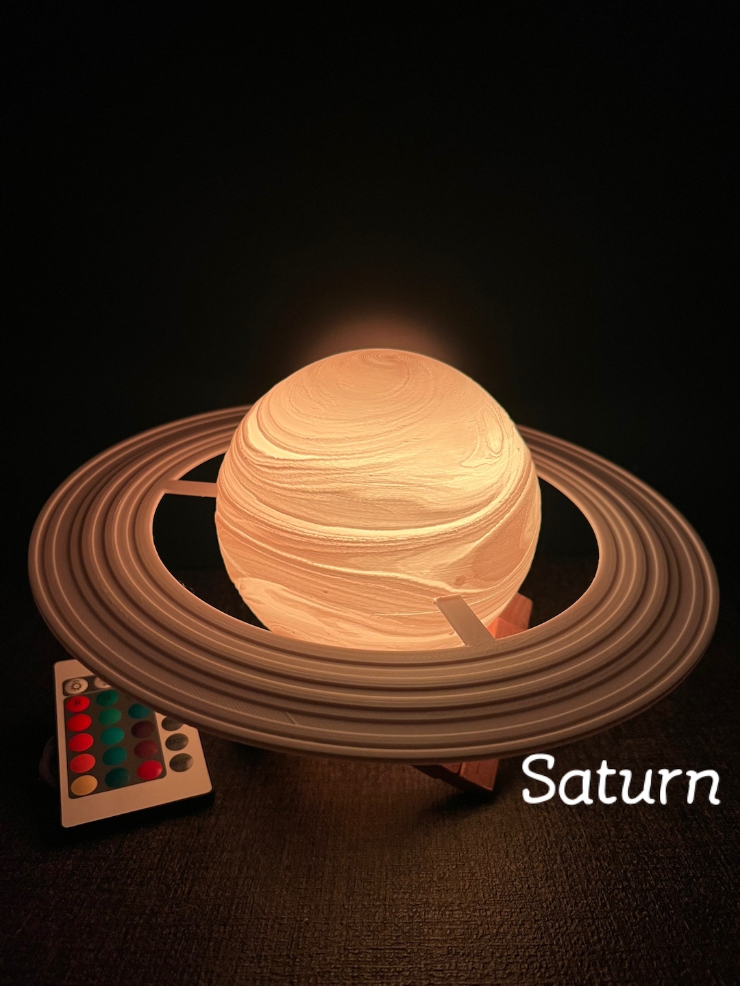 3D Print Table Lamp Planets LED With Remote Control and Touch on Wooden ...