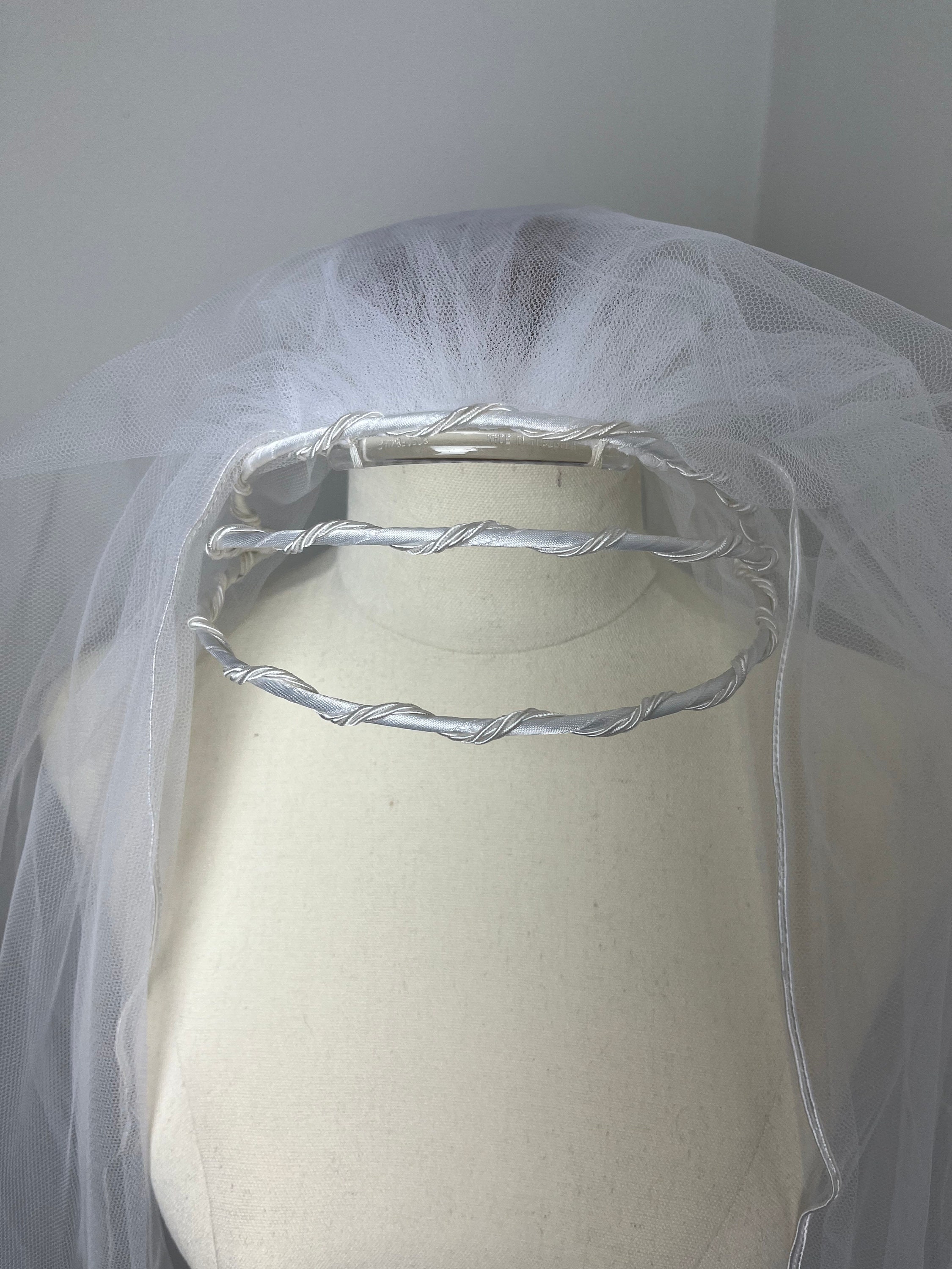 Bridal Two Tier Wedding Veil With Headband - Etsy