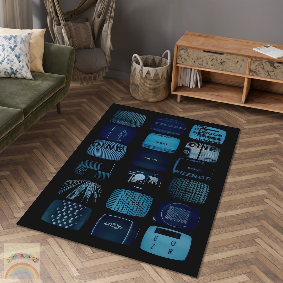 Nostalgic TV Rug, TV Screens Carpet, Cinema Themed Rug, Area Carpet ...