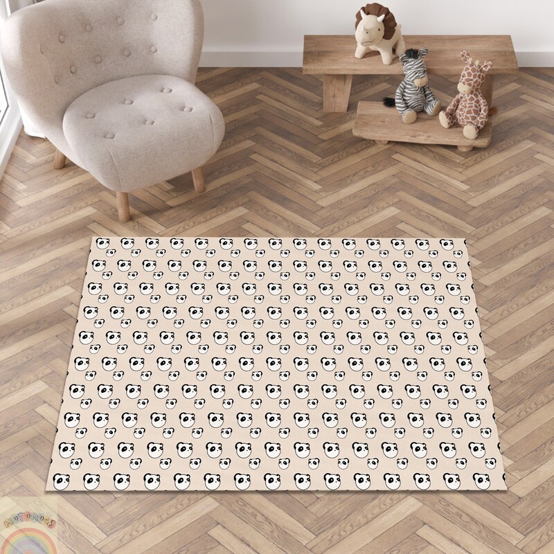 Panda Floor Carpet - Etsy