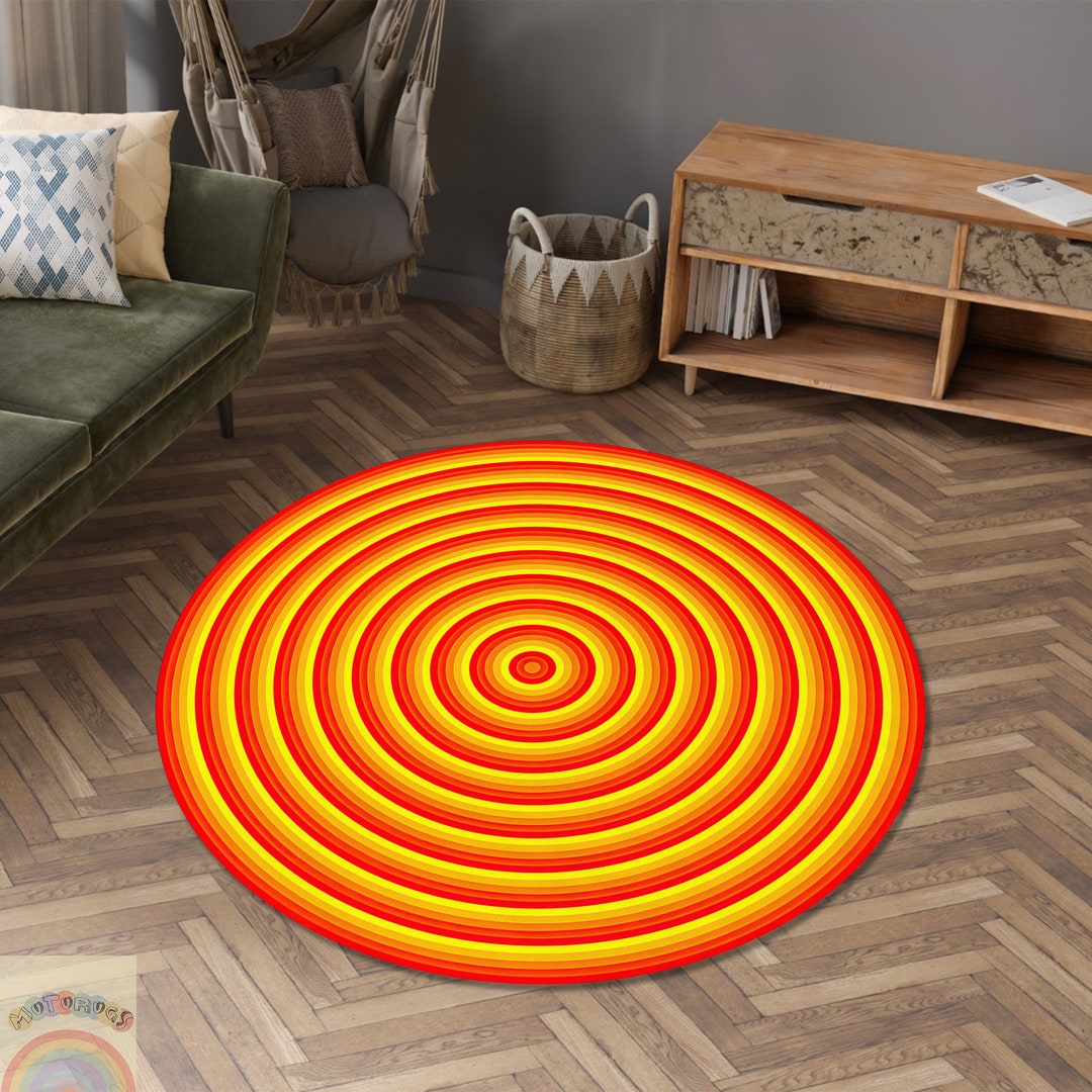 Circle Rug, Circle Clipart Rug, Red Circle Rug, Yellow Circle Rug ...