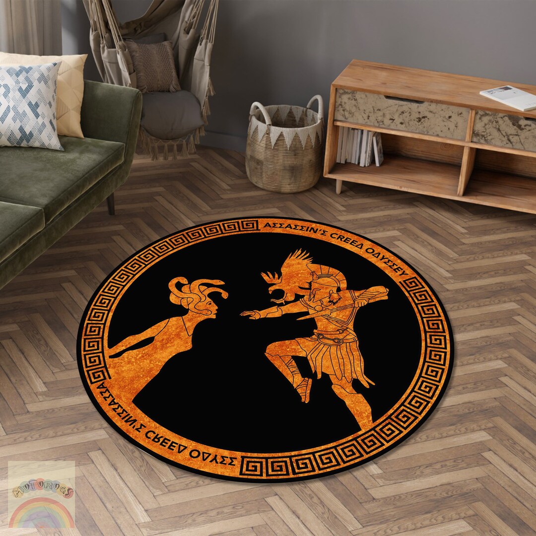 Greek Mythology Rug, Icarus Carpet, Mythology Door Mat, Area Carpet ...