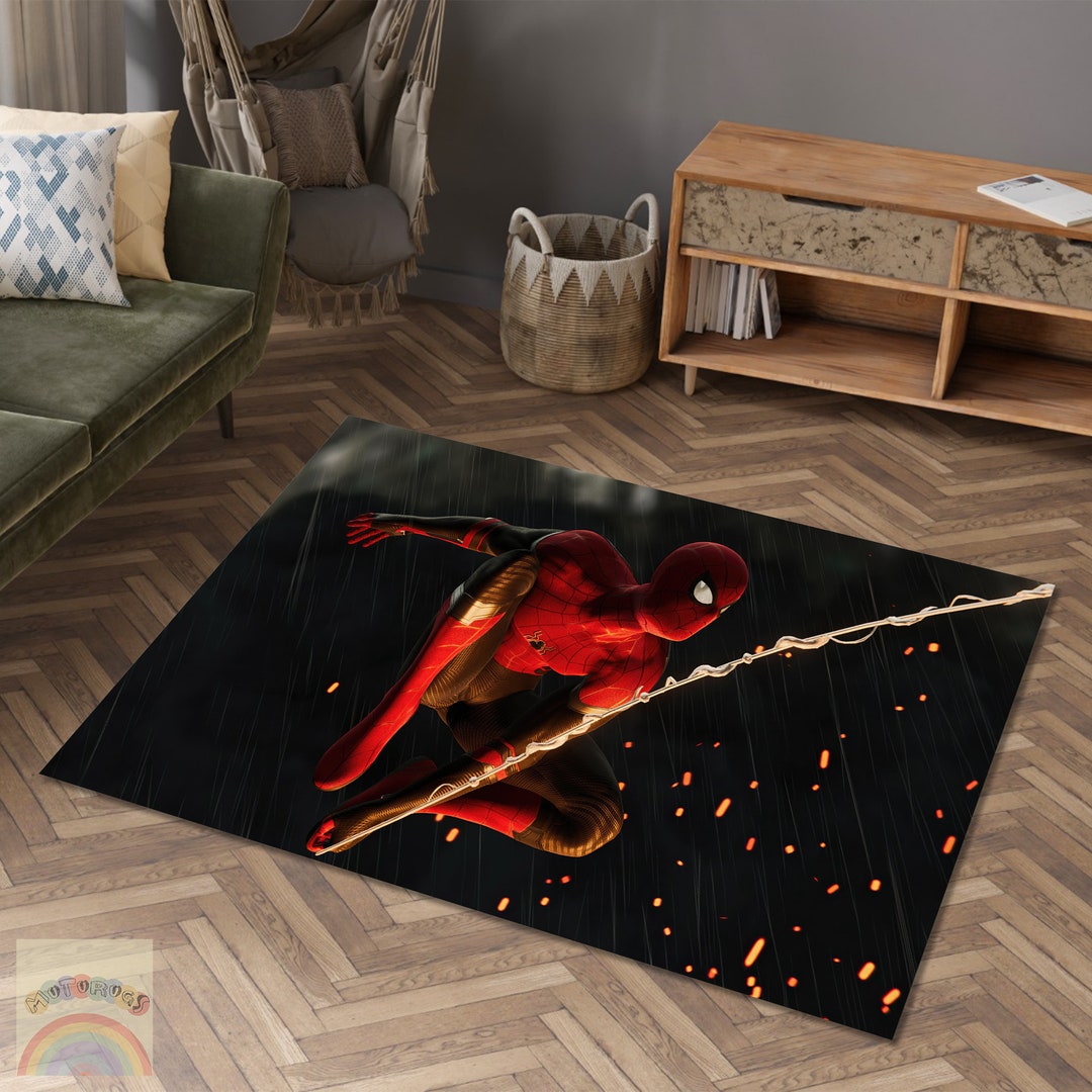 Spider-man Rug, Superhero Rug, Spiderman Carpet, Superhero Door Mat ...