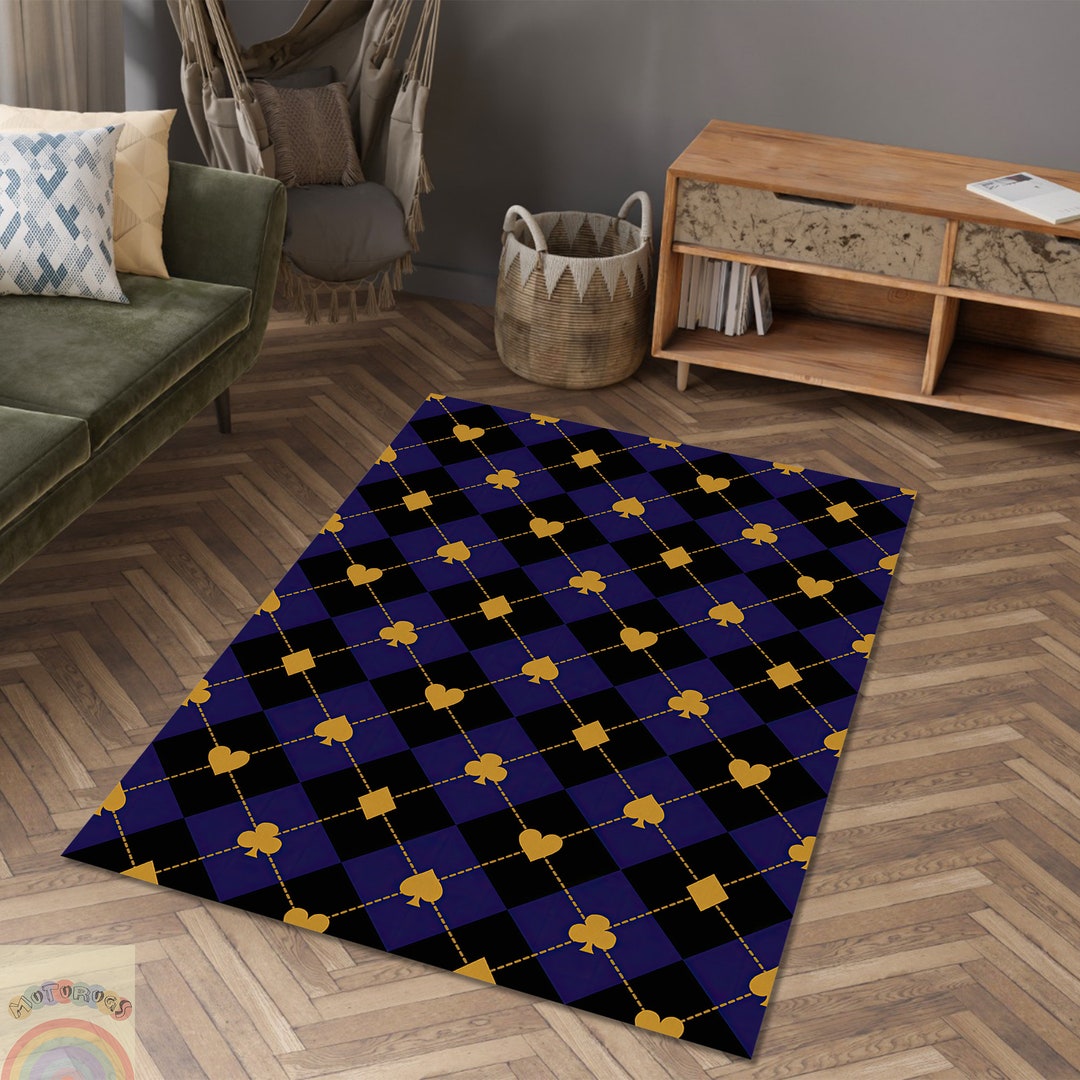 Card Suit Rug, Playing Cards Carpet, Casino Theme Rug, Unique Design ...