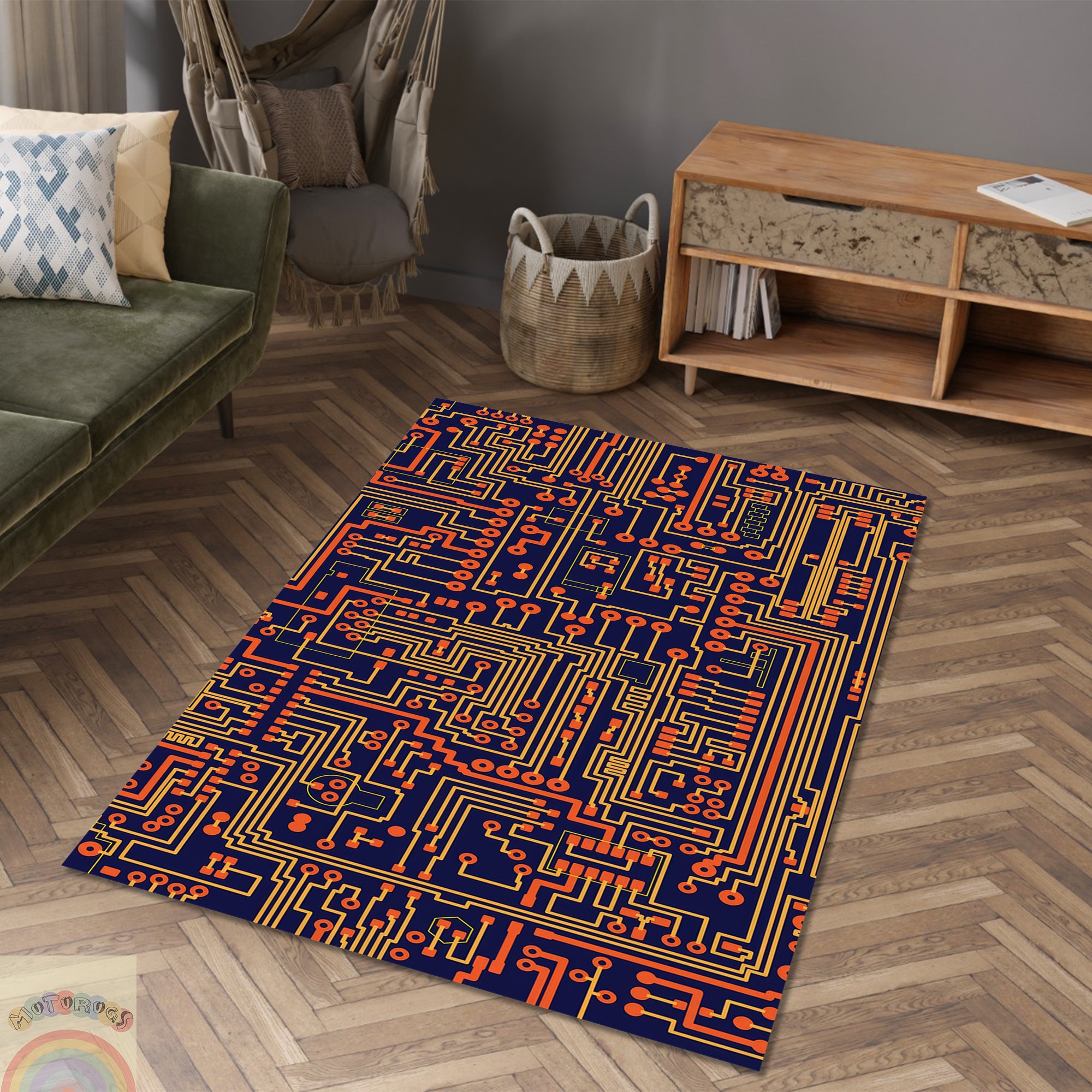 Circuit Board Rug, Electronic Circuit, Traces Rug, Chip Circuit Rug ...