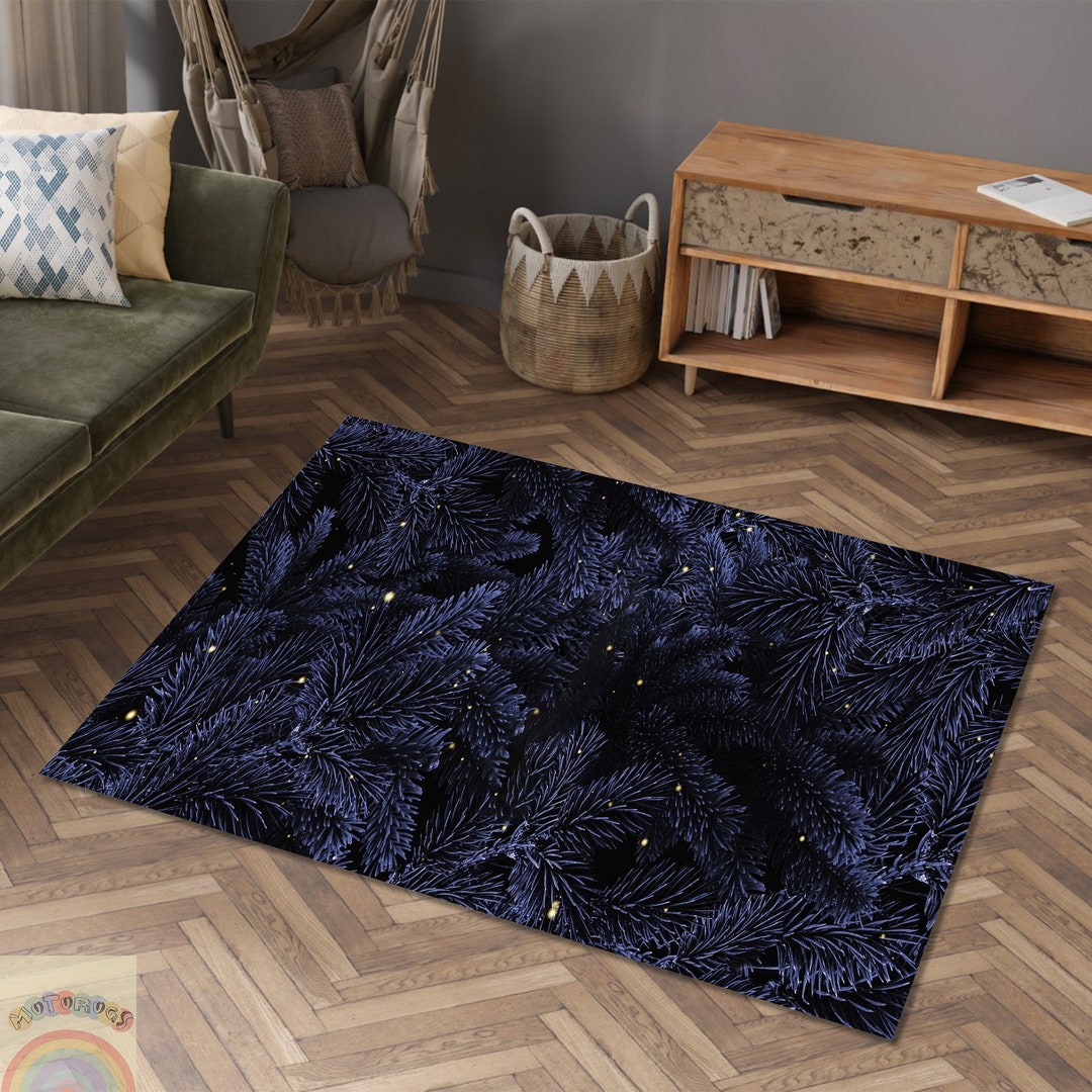 Pine Needle Rug, Pine Tree Rug, Pine Leaf Rug, Winter Season Rug ...