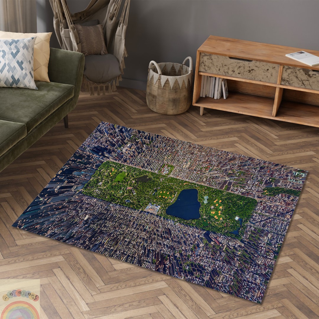 Central Park Rug, New York City Rug, City Design Rug, Aerial New York ...