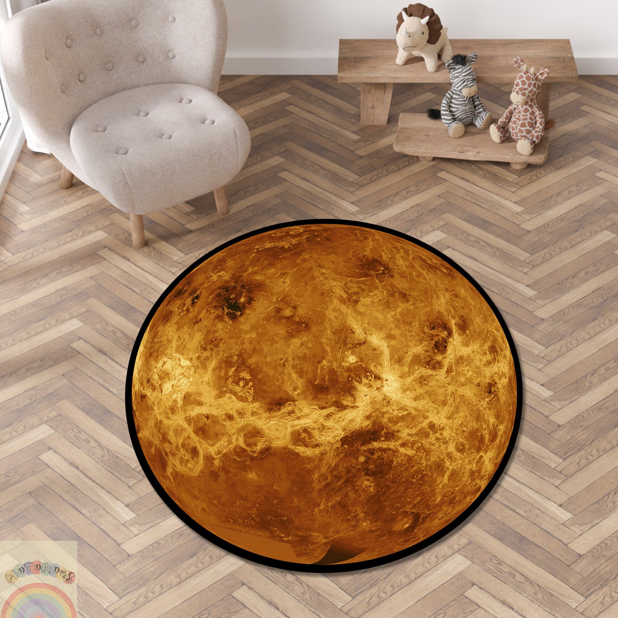 Venus Planet Rug, Astrology Rug, Space Themed Rug, Universe Rug, Venus ...
