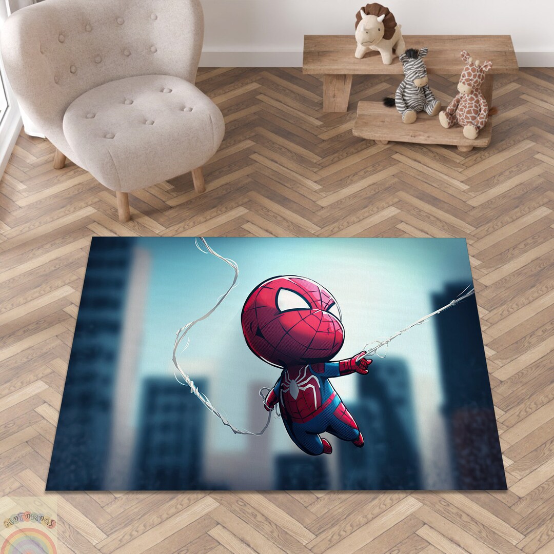 Chibi Spiderman Rug Baby Spiderman Rug Marvel Characters - Etsy