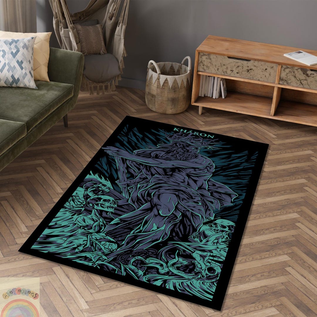 Mythology Rug, Gothic Decor, Charon Rug, Underworld Decor, Fantasy Rug, Unique Area Rug - Etsy
