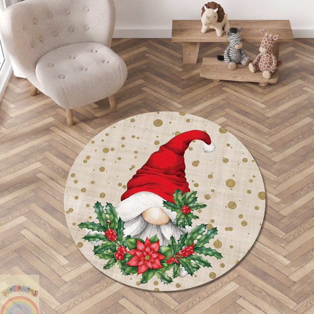 Santa Claus Rug, Father Christmas Rug, Saint Nicholas Rug, Winter Decor ...