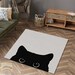 Cat Rug, Cute Cat Eyes Carpet, Black Cat Rug, Animal Decor, Area Carpet ...