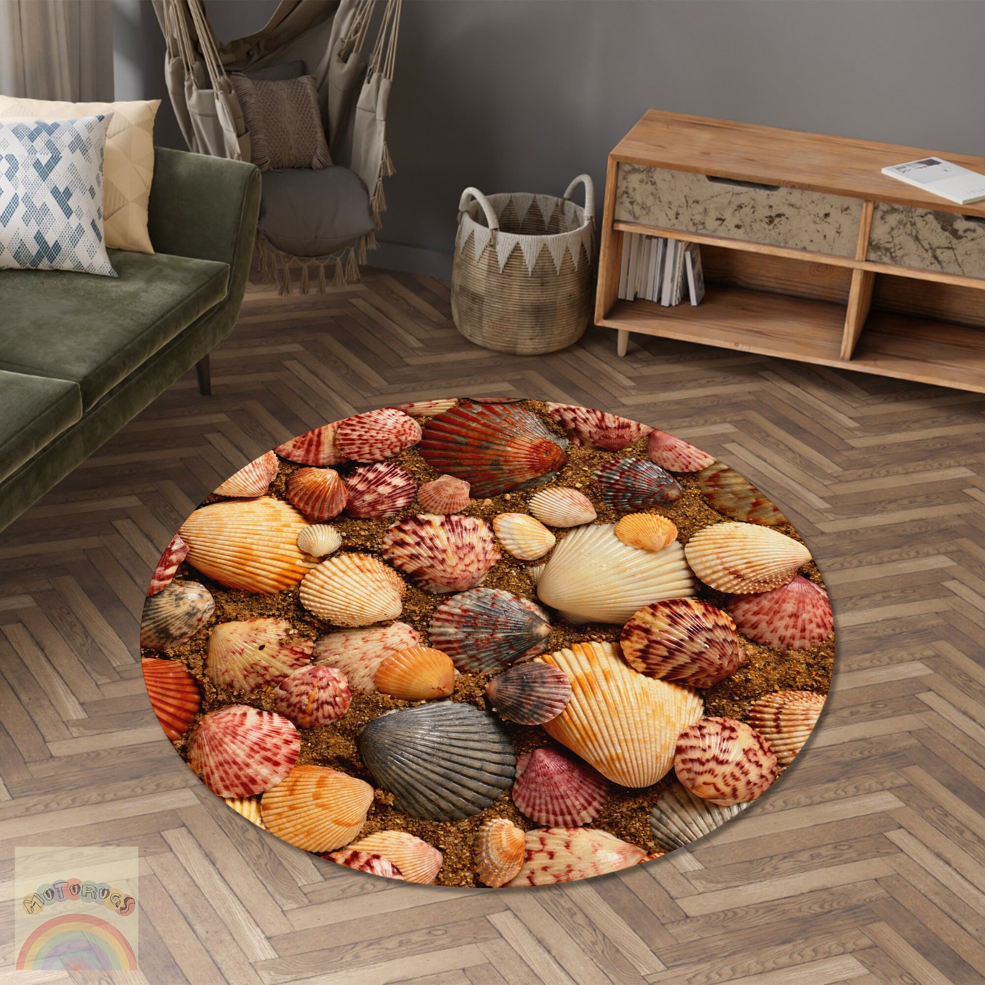 Seashell Rug, Seashell Carpet, Seashell Door Mat, Area Carpet, Home ...