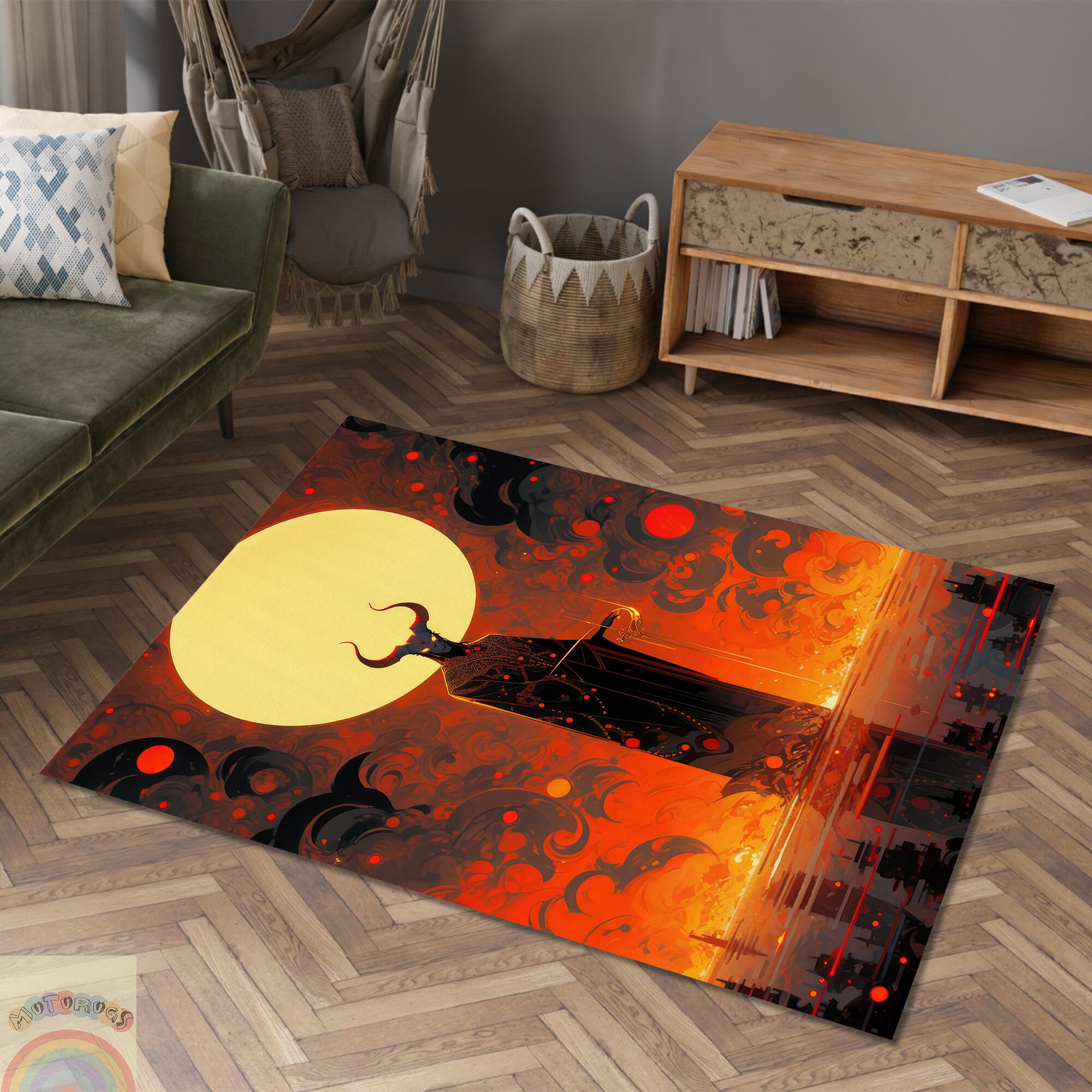 Devil Rug, Satan Design Rug, Scary Demon Rug, Cool Devil Rug, Devil ...