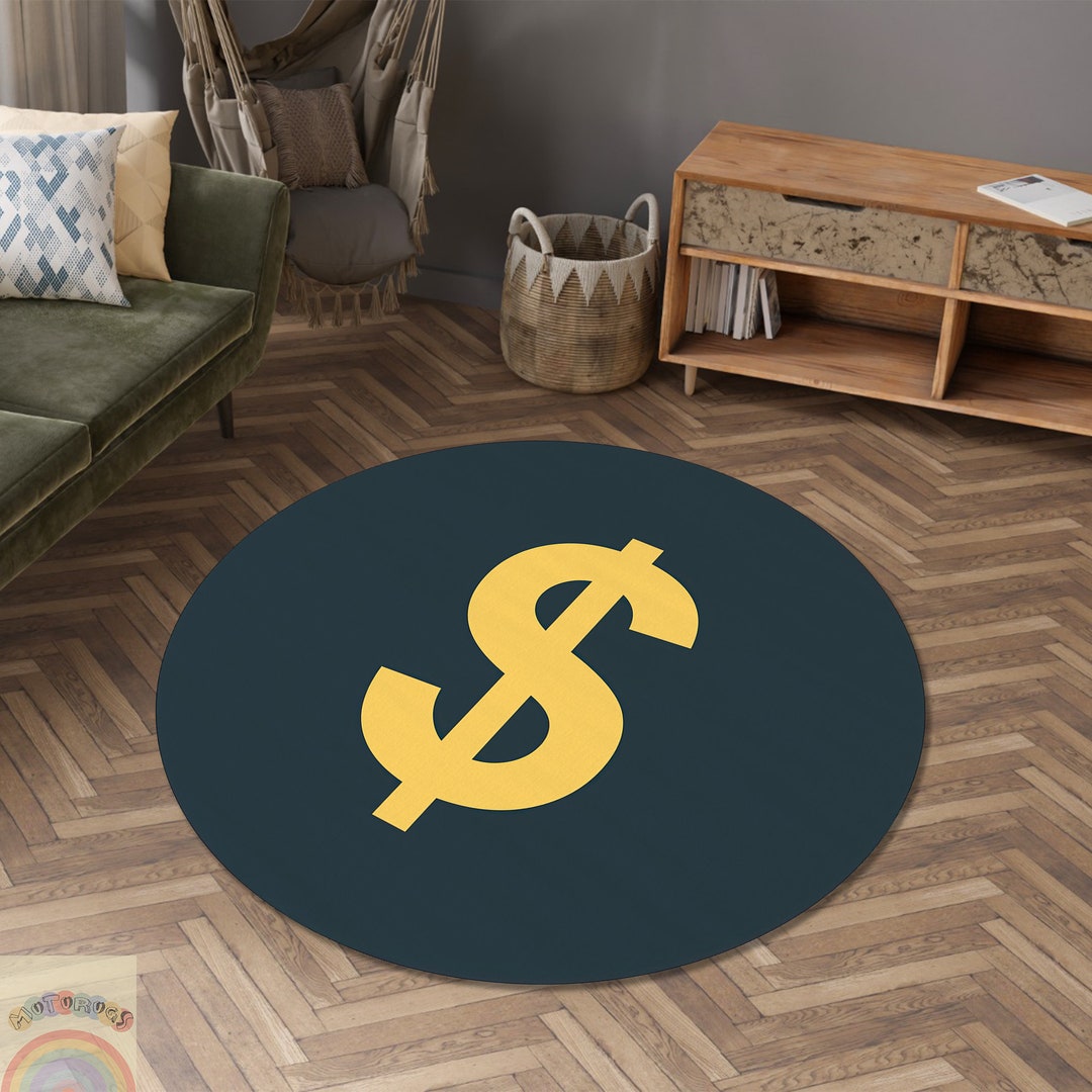 Dollar Sign Rug, Money Symbol Decor, Financial Theme Rug, Business ...