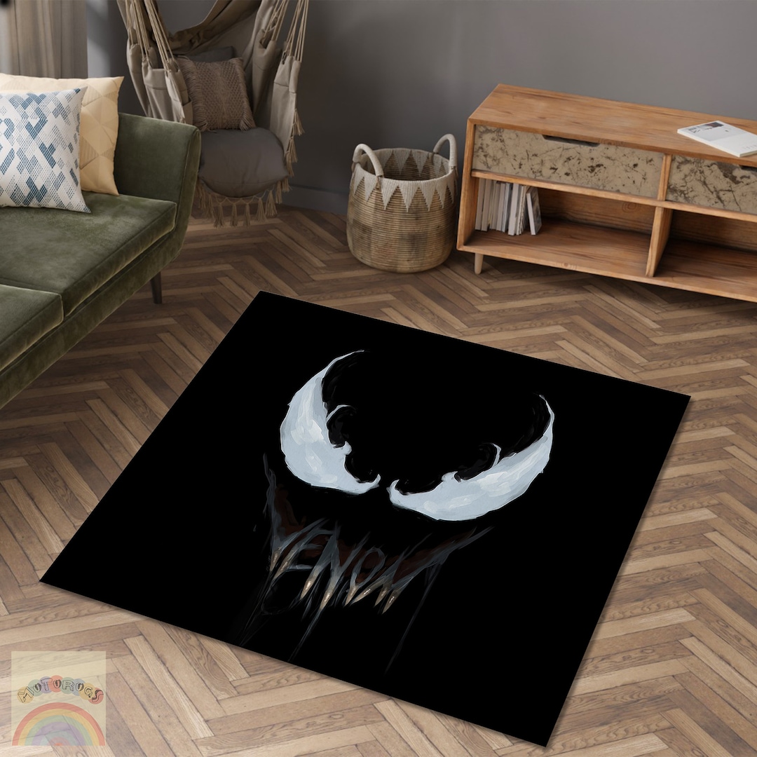 Venom Rug, Superhero Carpet, Dark Theme Superhero Venom Rug, Home Decor ...