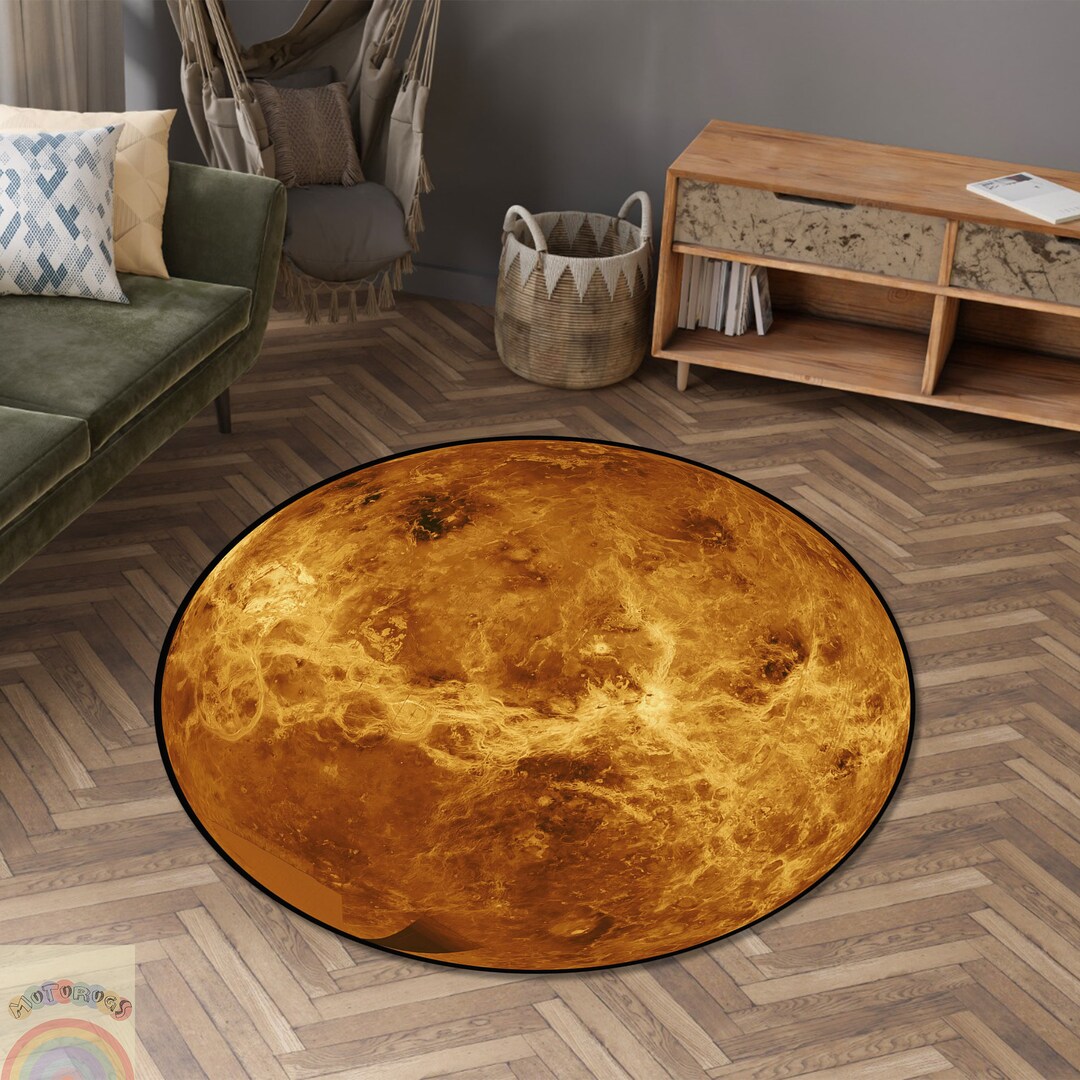 Venus Planet Rug, Astrology Rug, Space Themed Rug, Universe Rug, Venus ...