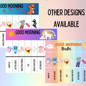 Personalised Visual Routine Chart Morning / Evening Learning Routine ...