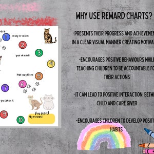 Kids Reusable Reward Chart, Animal Theme Rewards Chart, Dog Reward ...