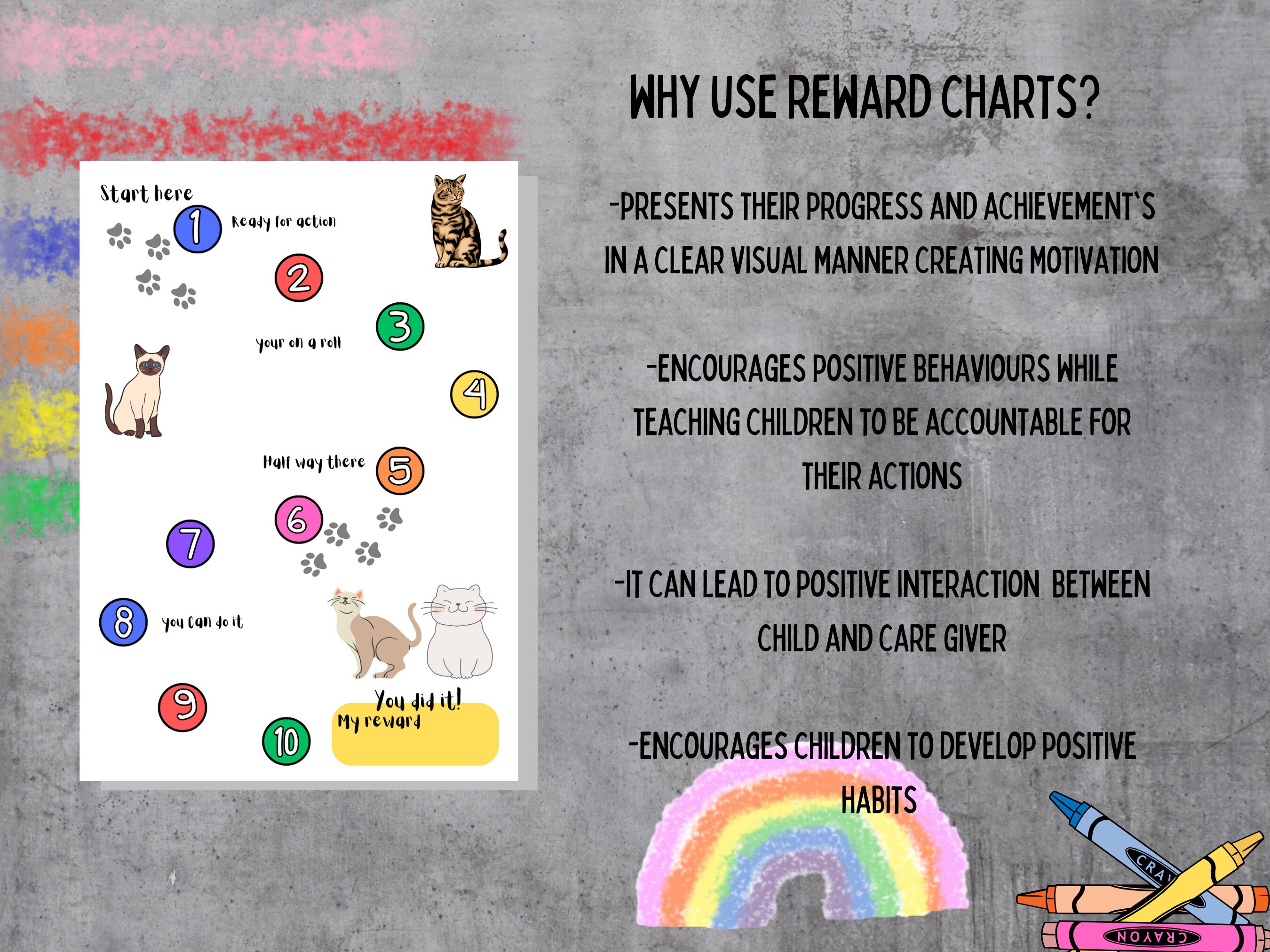 Kids Reusable Reward Chart, Animal Theme Rewards Chart, Dog Reward ...