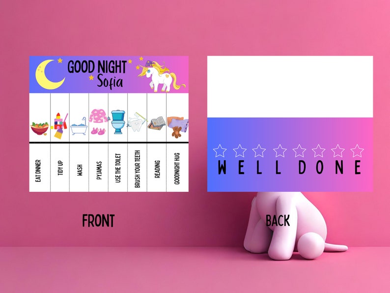 Personalised Visual Routine Chart Morning / Evening Learning Routine ...