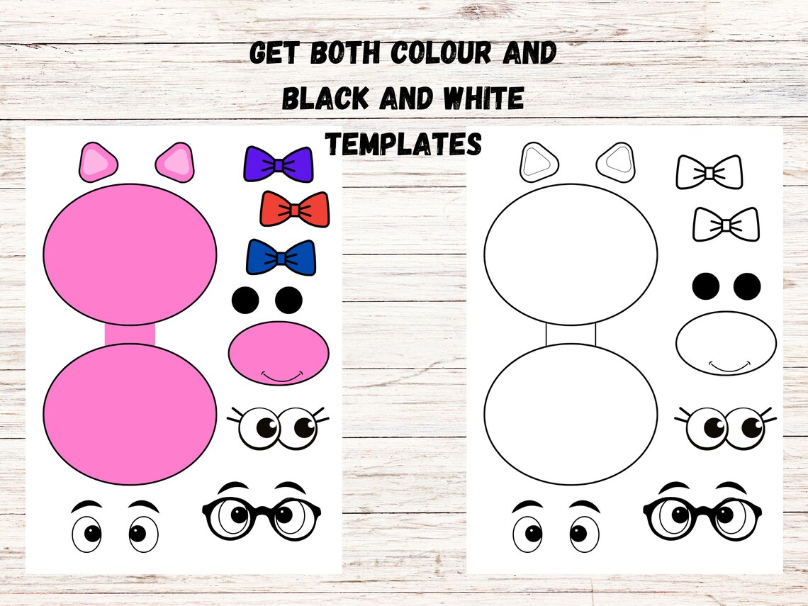 Kids PIG Craft Activity, DIY Pig PRINTABLE Activity, Kids Printable ...