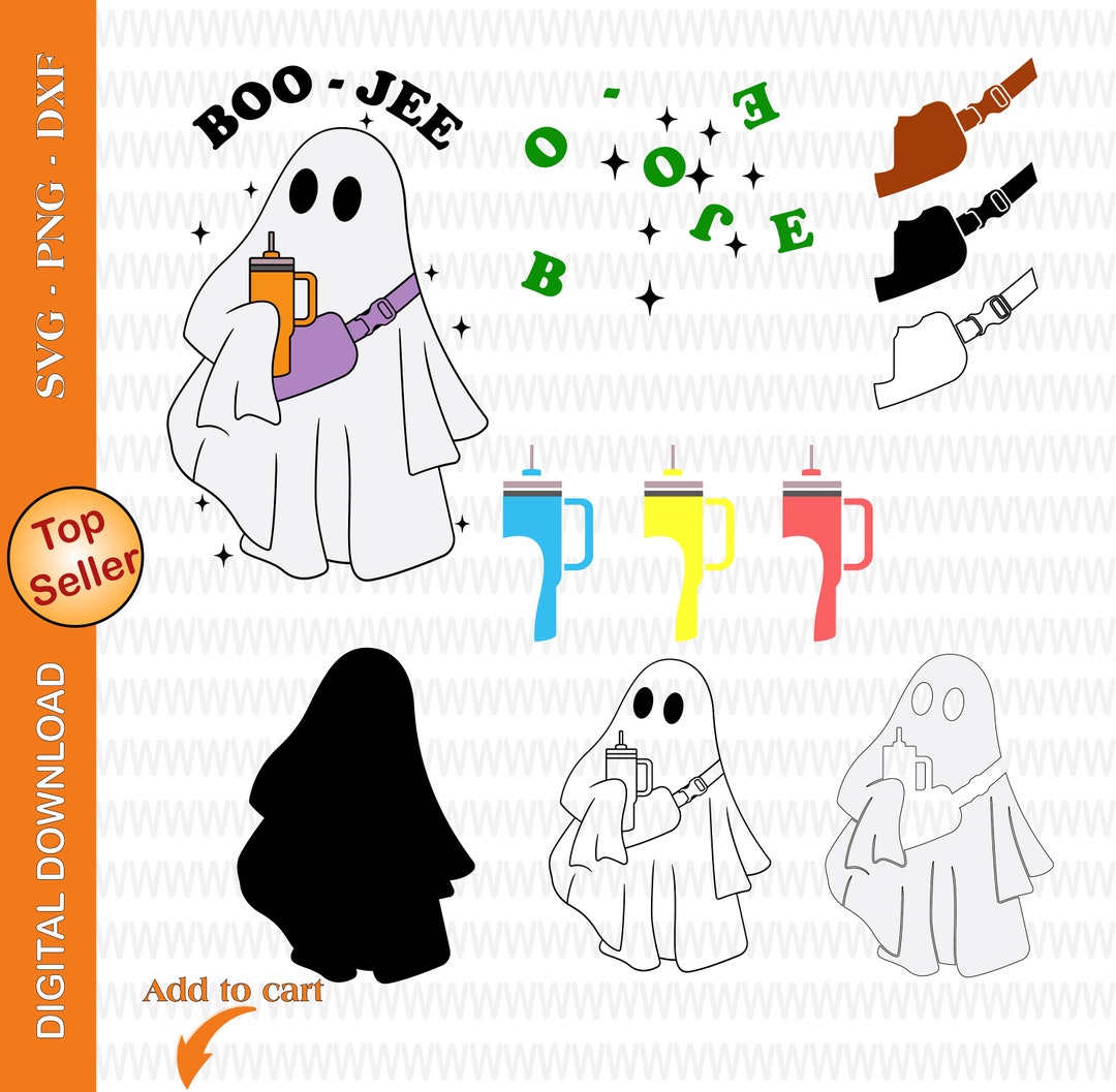 Boo Jee Boo Jee Ghost Svg Funny Halloween Ghost Stanley Tumbler