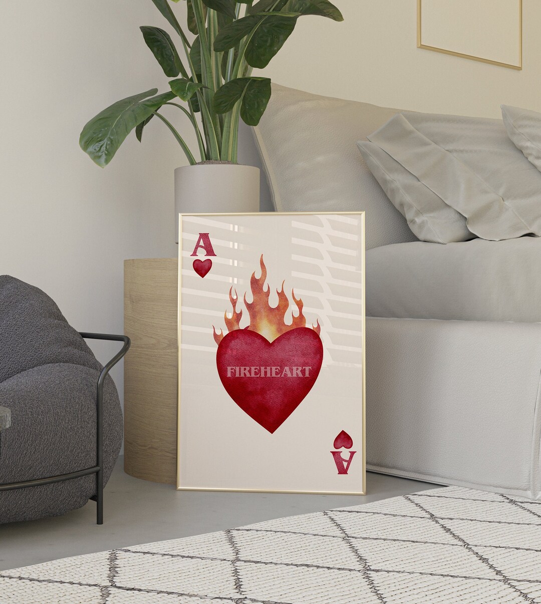 Fireheart Playing Card Print: Throne of Glass, Aelin Galathynius ...