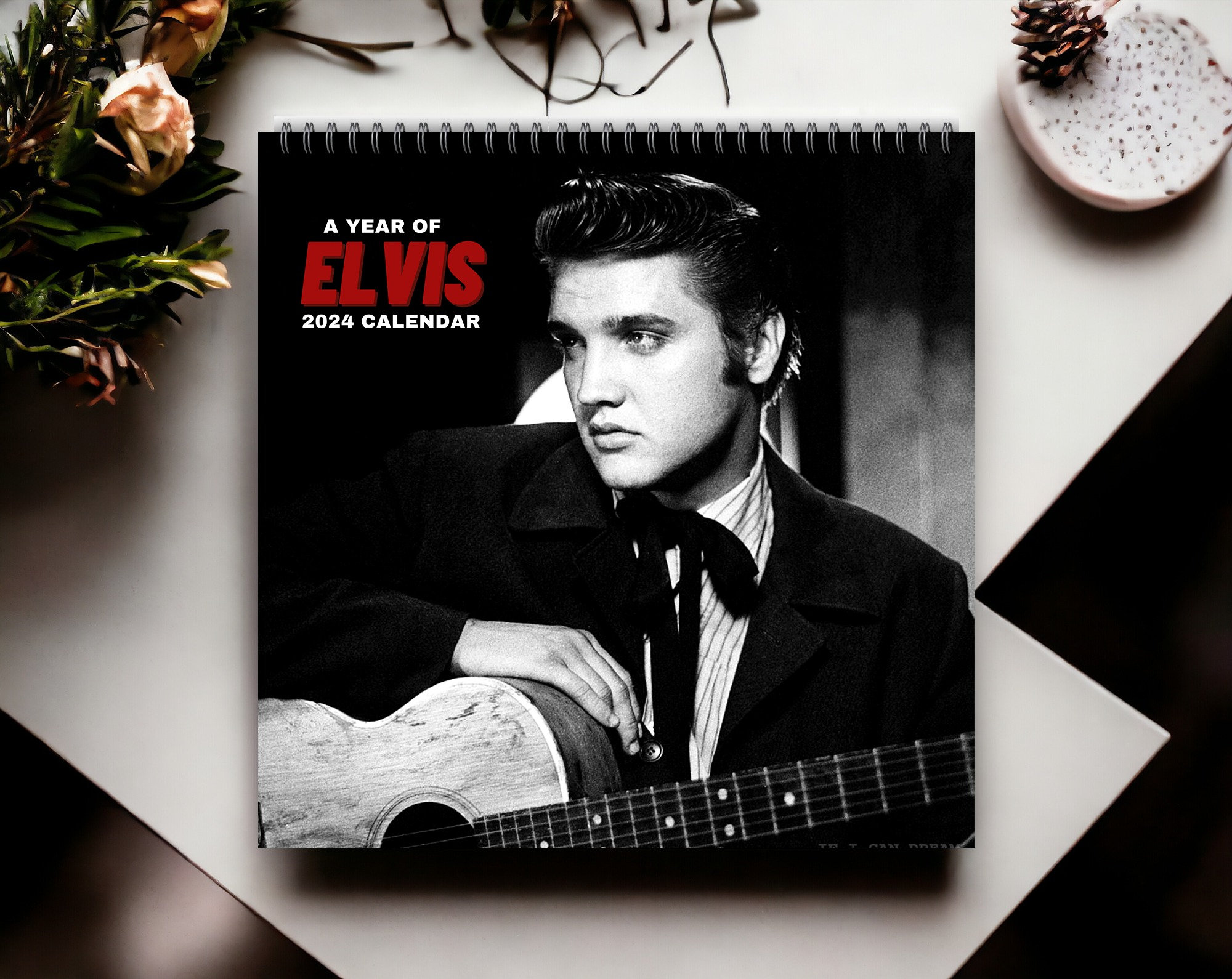 The King in Concert 2024 calendar, Elvis 2024 wall calendar, Presley ...
