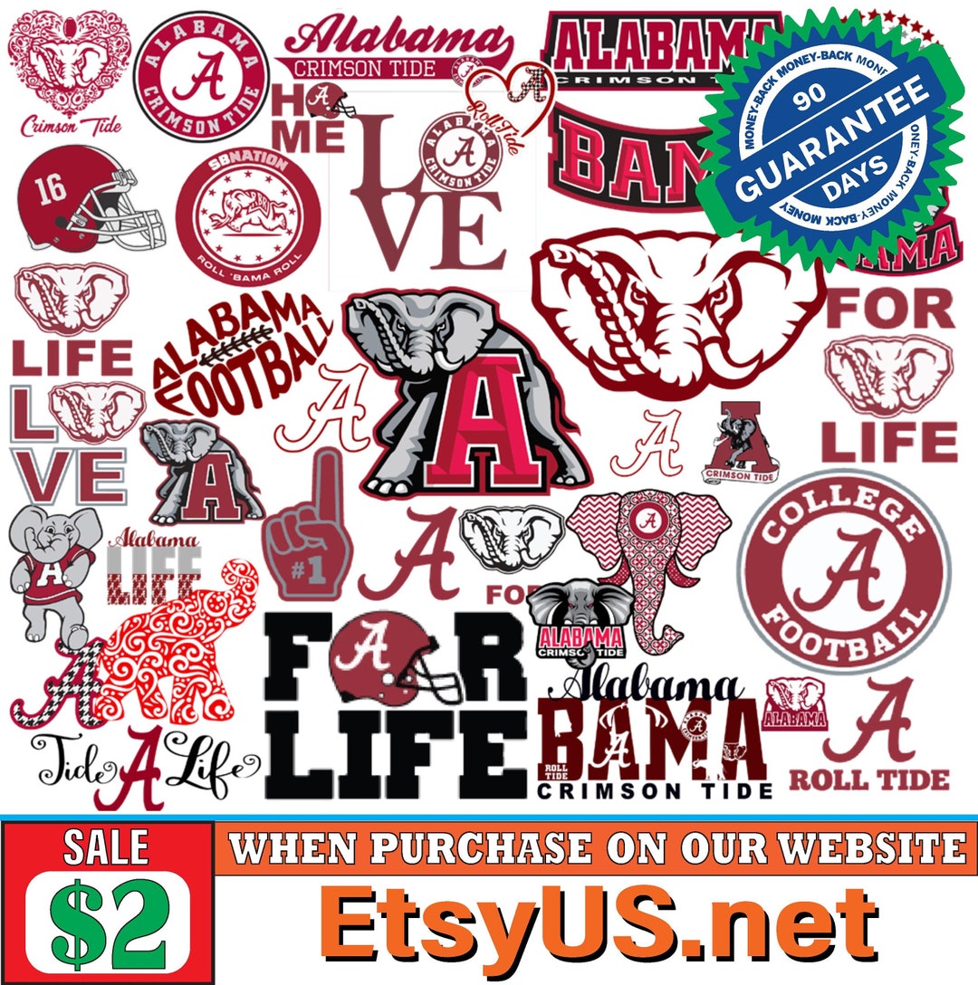 Alabama Crimson Tide Bundle Svg Logo Instant Download Official N-C-A-A ...