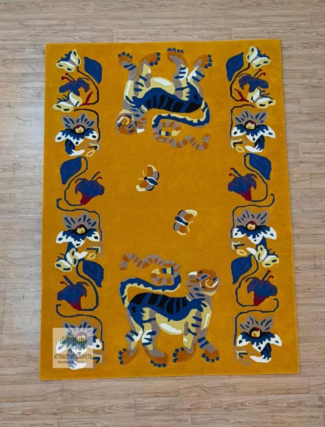 Sarah Flora & Fauna Rug, Hand Tufted Rugs, New Handmade Rug, Wool, Rug ...