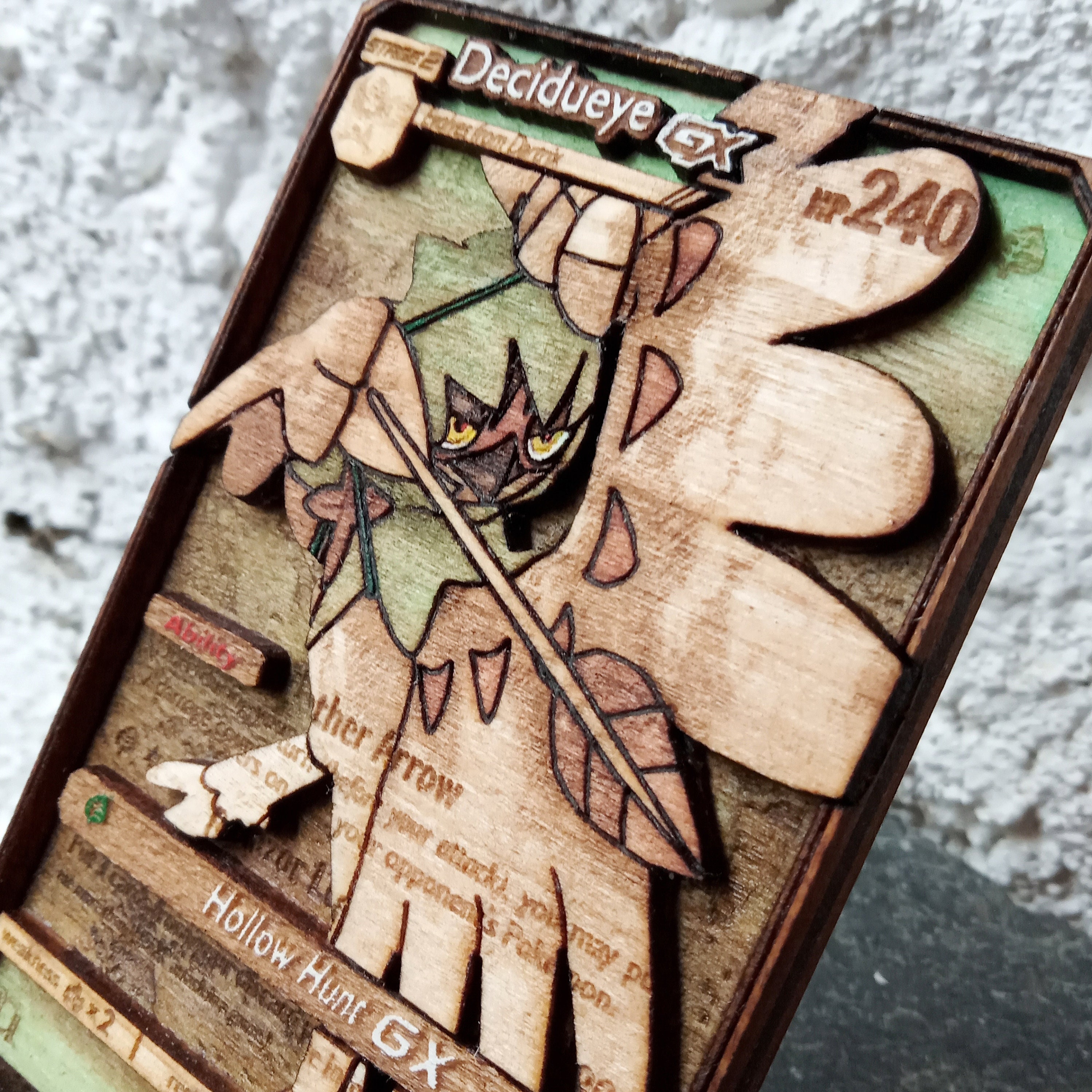 Custom Pokemon Card Stand. Personalized Wood Pokemon Card. Custom ...